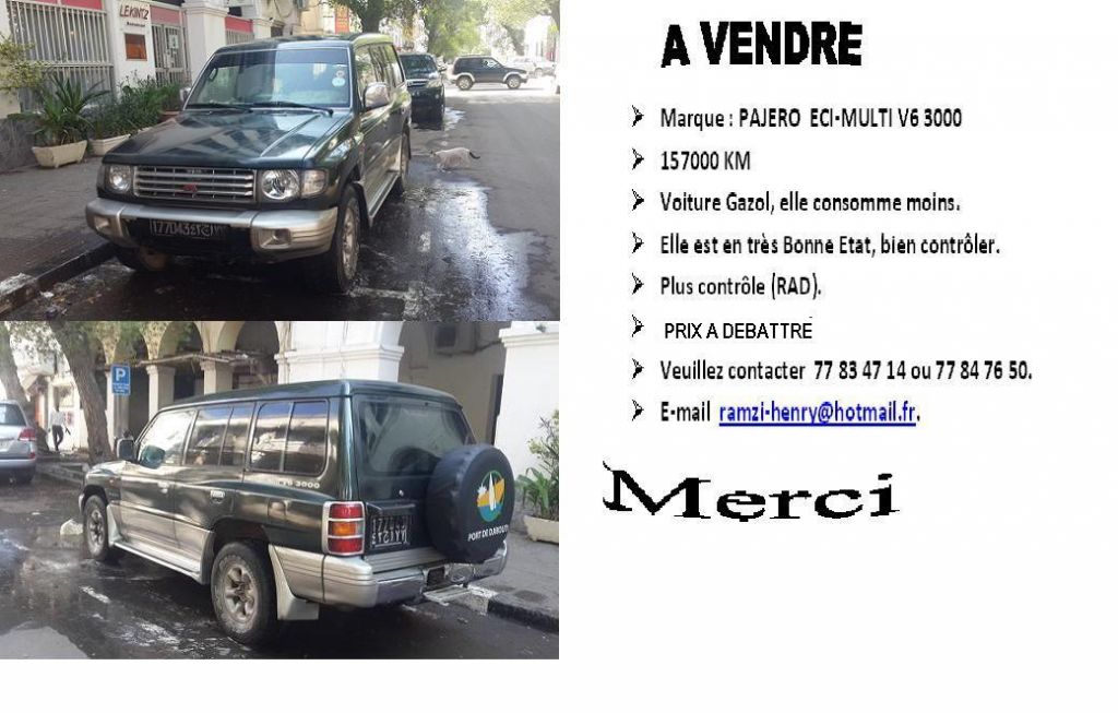 Mitsubishi Pajero ECI-MULTI V6 3000 à Djibouti