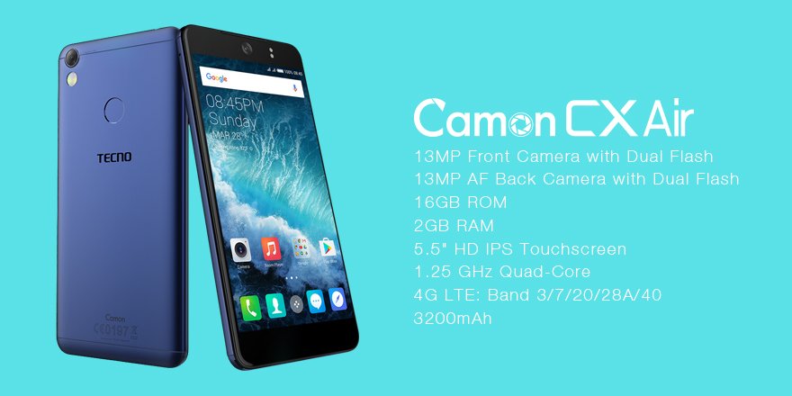 Tecno CX Air 2017 à Djibouti