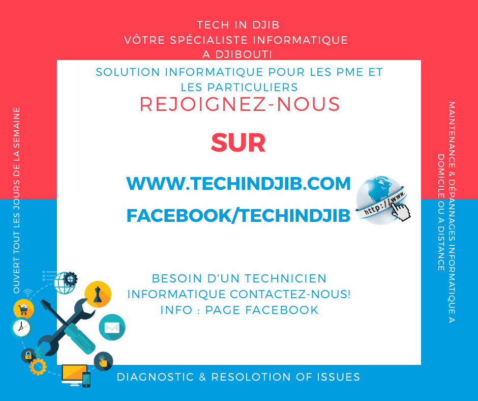 Tech In Djib | Votre spécialiste Informatique , Dépannage et Solution Informatique pour PME et ...