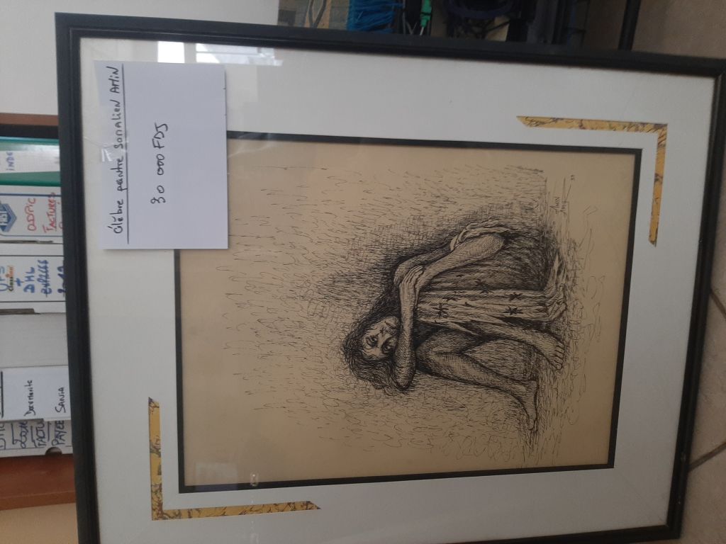 TABLEAU CÉLÈBRE PEINTRE SOMALIEN AMIN AMIR à Djibouti