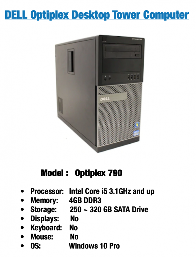 Refurbished Dell Optiplex 790 Desktop for sale à Djibouti