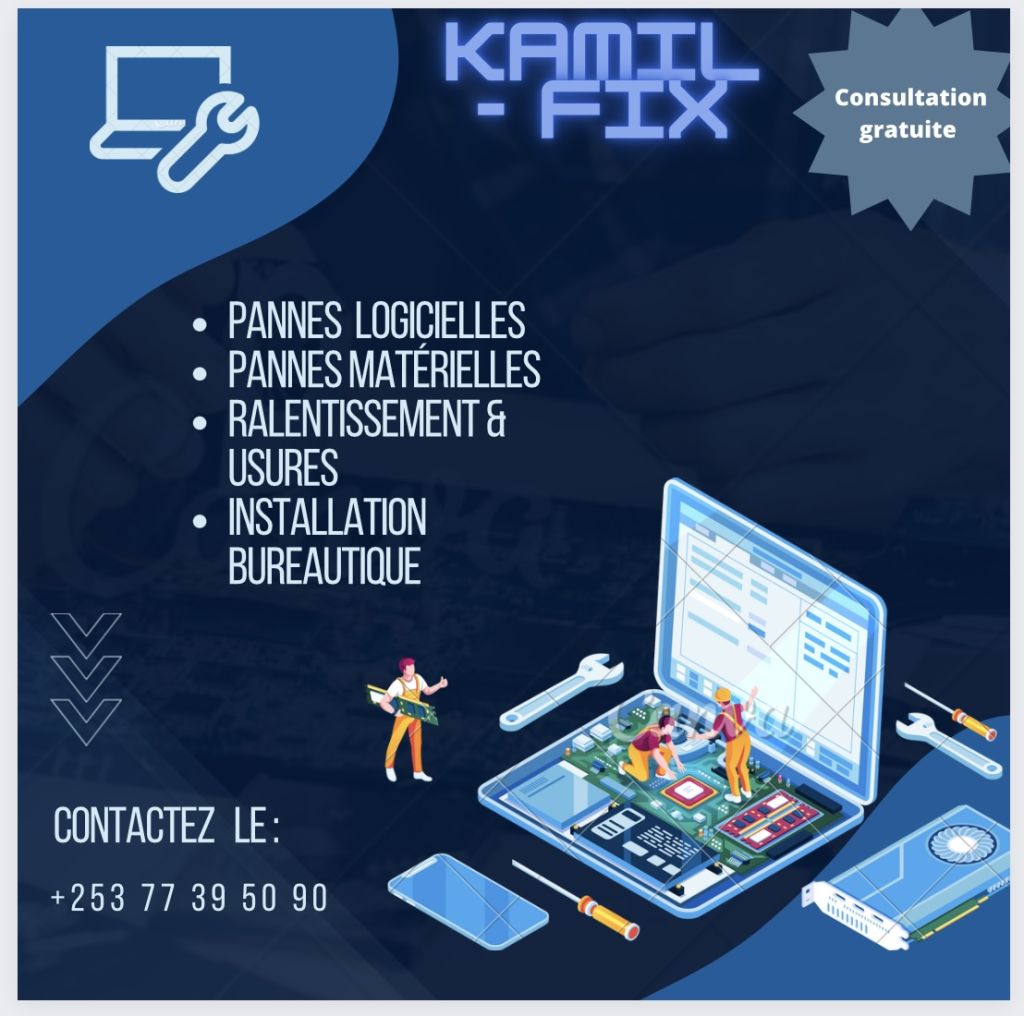 Services de réparation et maintenance informatique à Djibouti