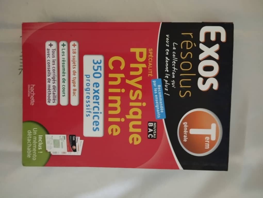 Exos résolus spé physique- chimie, terminale générale où terminale S à Djibouti