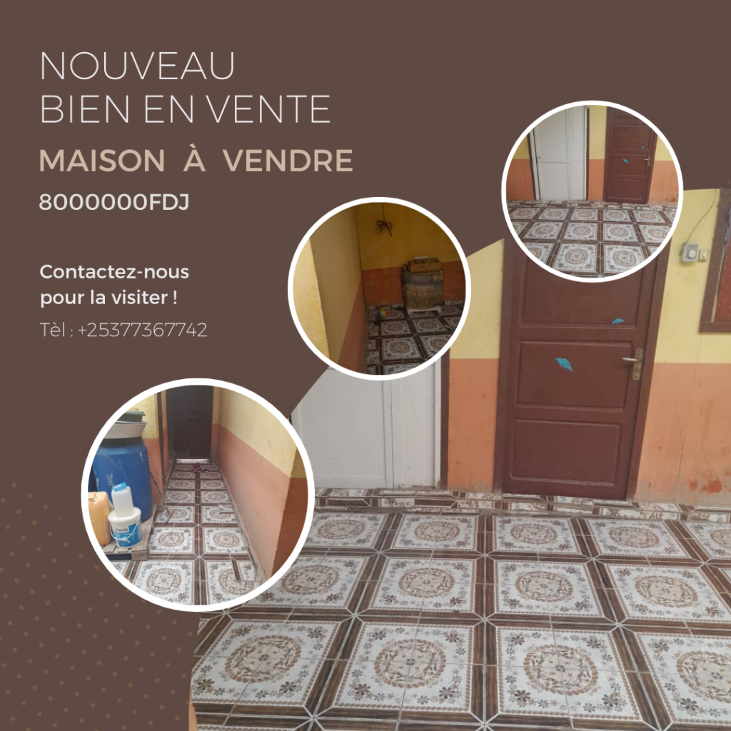 maison f3 balbala 8x12 mètres à Djibouti