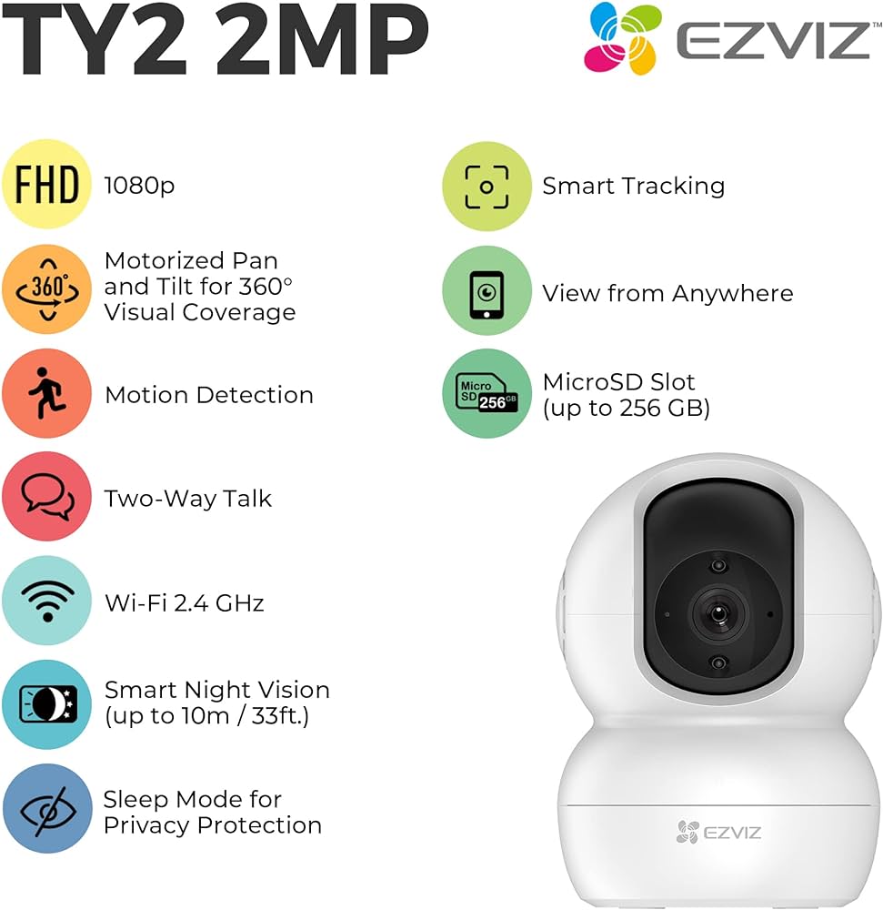 Camera de Surveillance EZVIZ TY2 à Djibouti