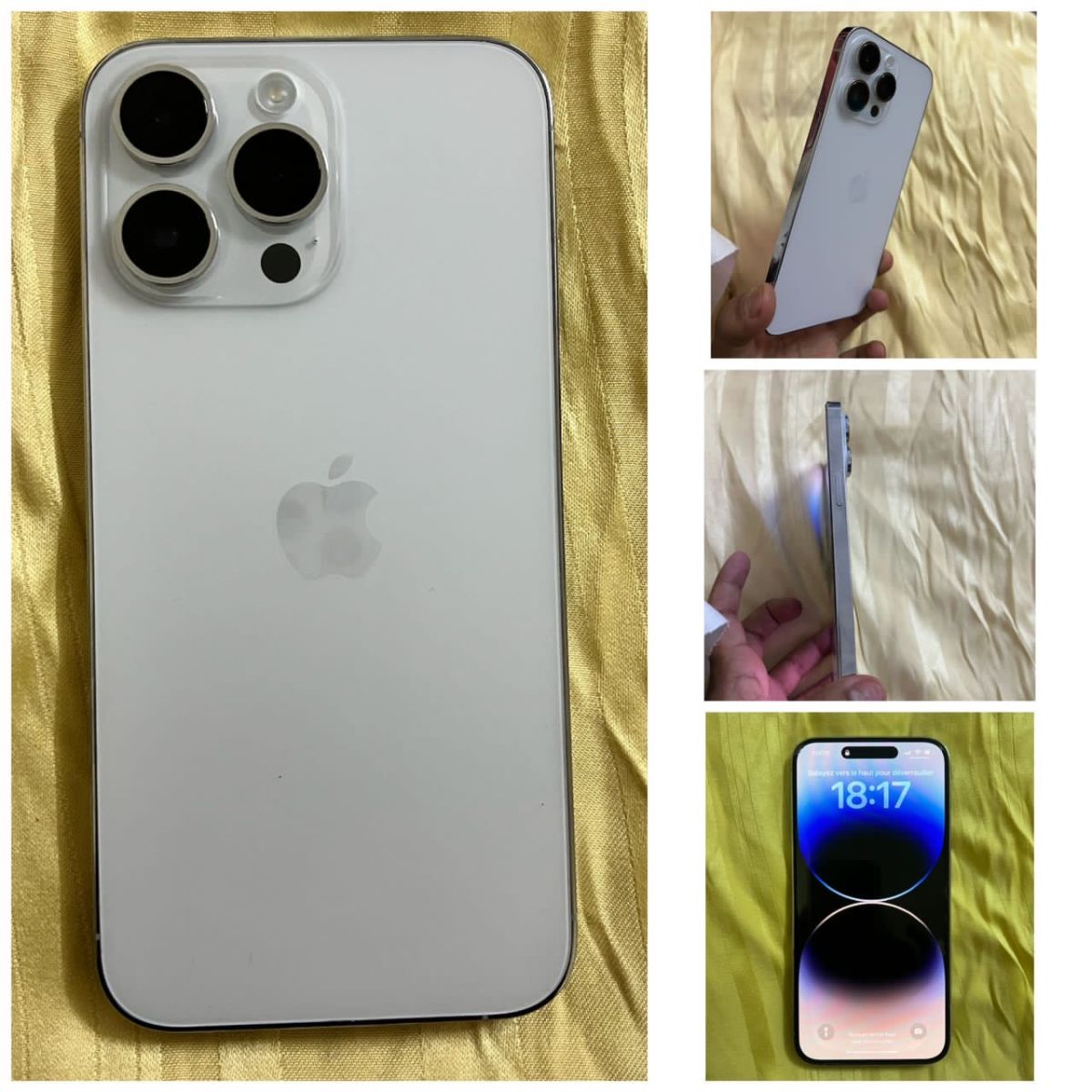 iPhone 14 Pro Max Argent 128 Go - Batterie 100% à Djibouti