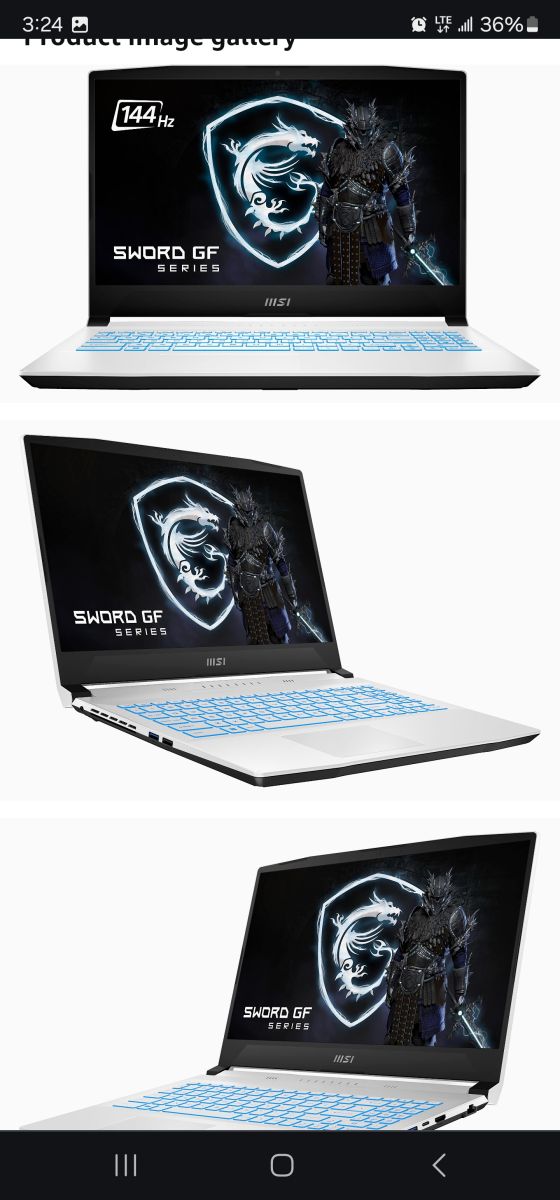 MSI Sword 15.6 i7-12650H, RTX 3060, 16GB RAM, 1TB SSD 144Hz FHD Gaming ...