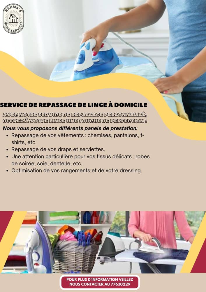 Service de repassage professionnel à domicile - Rahma's Home Services à ...
