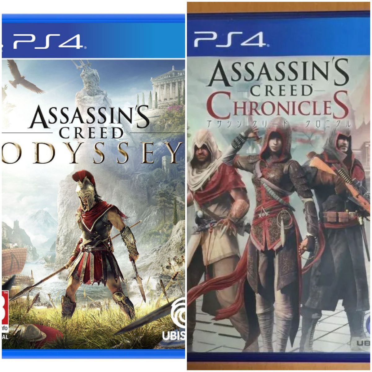 Lot de 2 CD PS4 : Assassin's Creed Odyssey + Chronicles à Djibouti