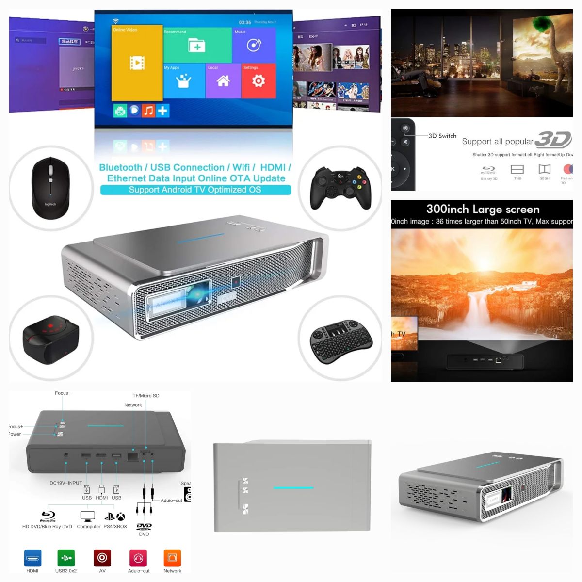 Smart mini projector 3d glasses à Djibouti