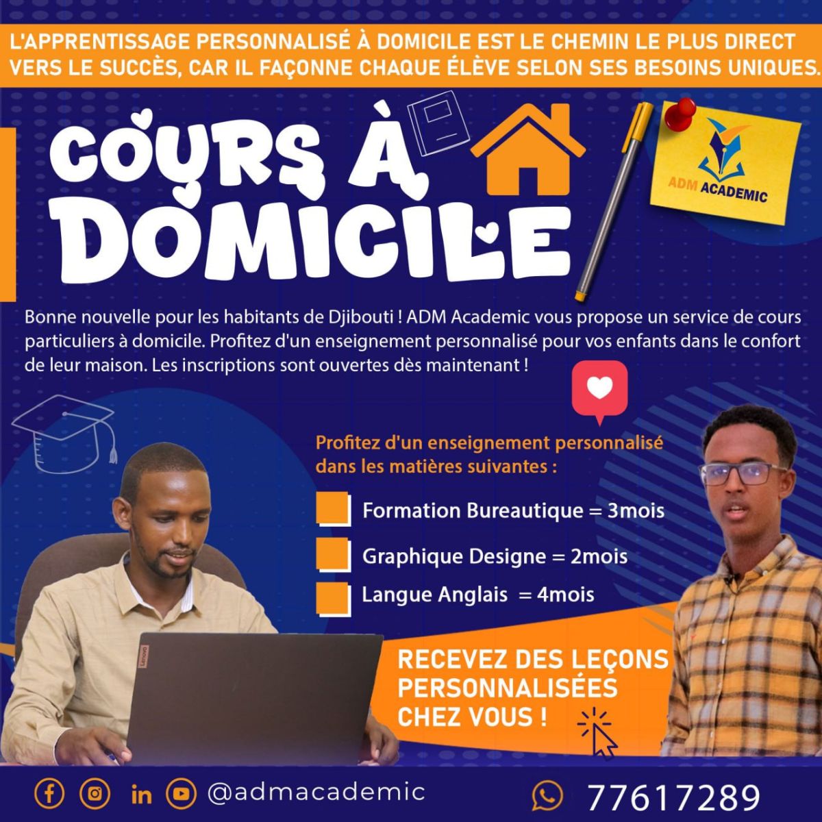 Cours Informatique à domicile à Djibouti