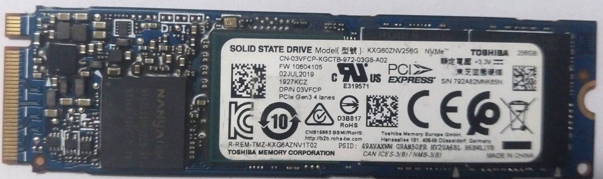 Disque dur SSD M.2 2280 NVMe 256 Go, comme neuf à Djibouti