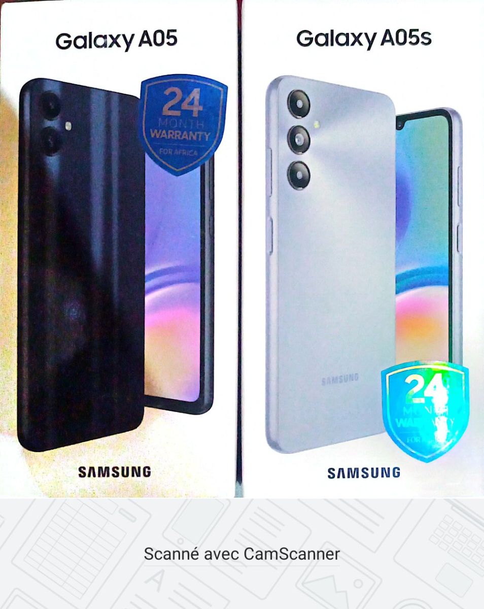 Smartphone Samsung Galaxy A05 et A05s 4Go/128Go, 3+2 caméras, argent et ...